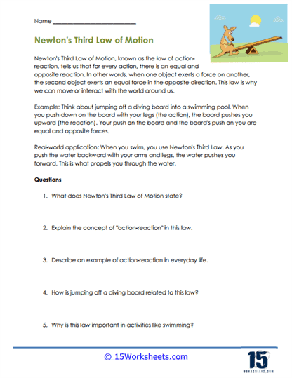 Newtons Laws of Motion Worksheets - 15 Worksheets.com - Worksheets Library