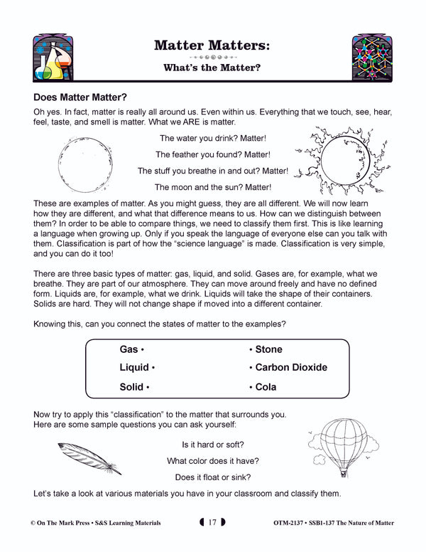 The Nature of Matter Grades 5-8 - Worksheets Library