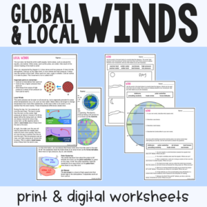 Global and Local Wind - Reading Comprehension Worksheets - Laney Lee ...