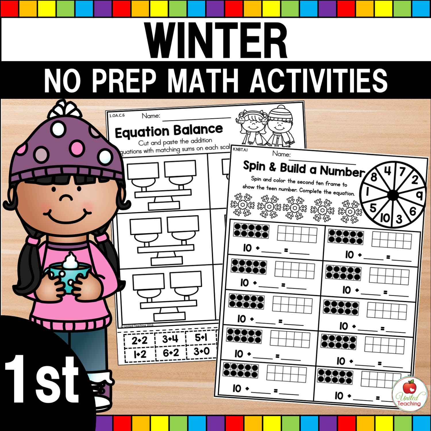 Winter No Prep Math - 1st Grade | Winter math, Winter math ...