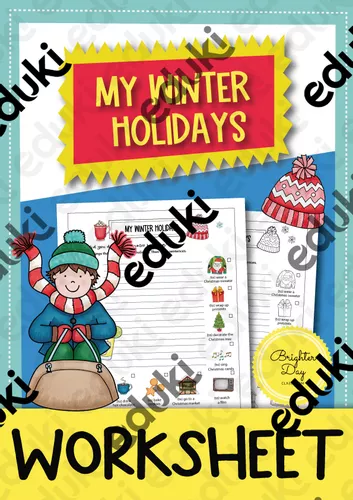 My Winter Holiday Break Writing Activity by Plans by Court worksheets ...
