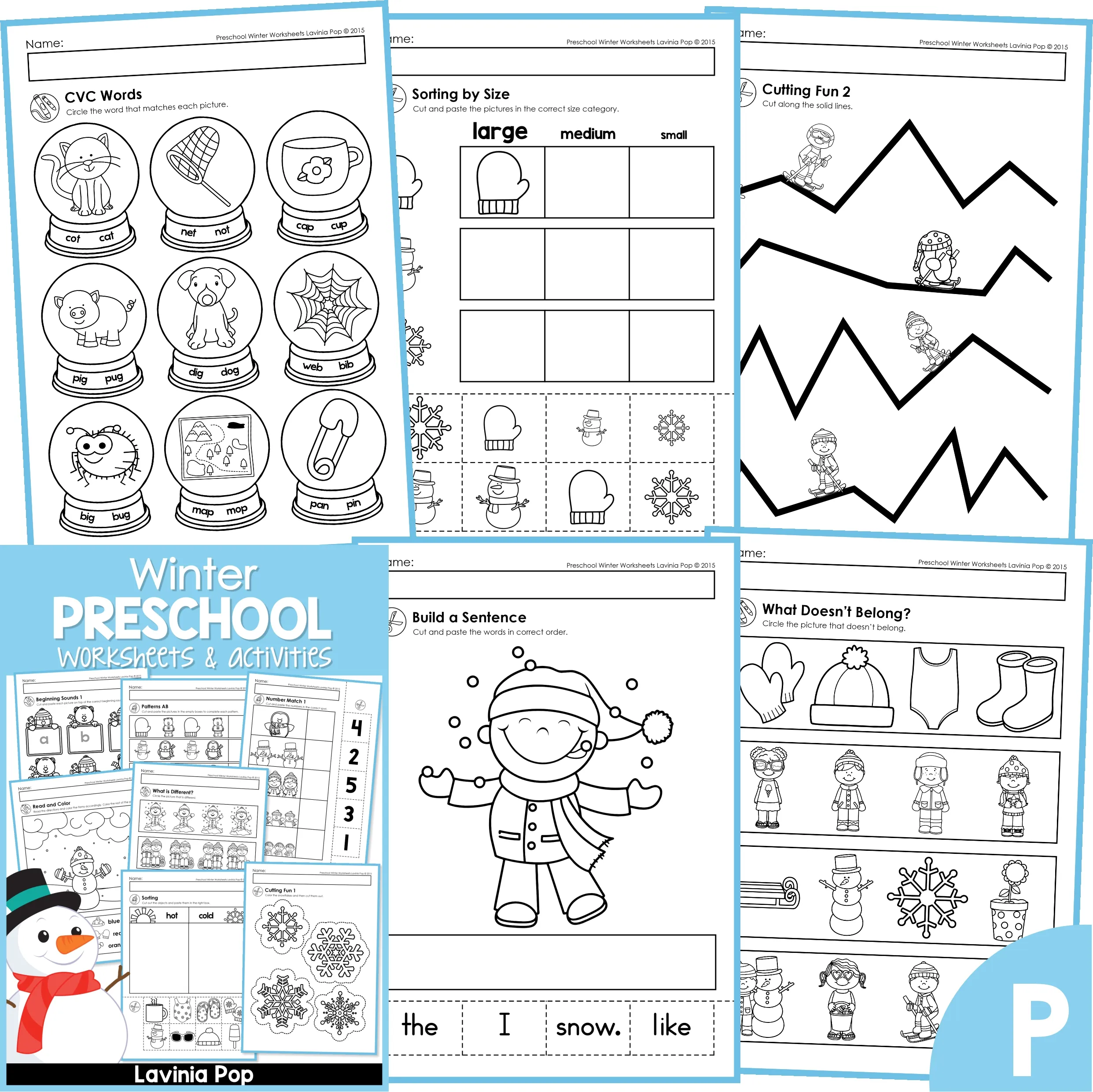 Winter Preschool Worksheets and Activities No Prep - Worksheets Library