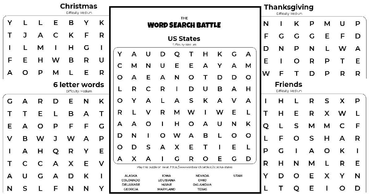 Free word search puzzle worksheet, Download Free word search puzzle ...