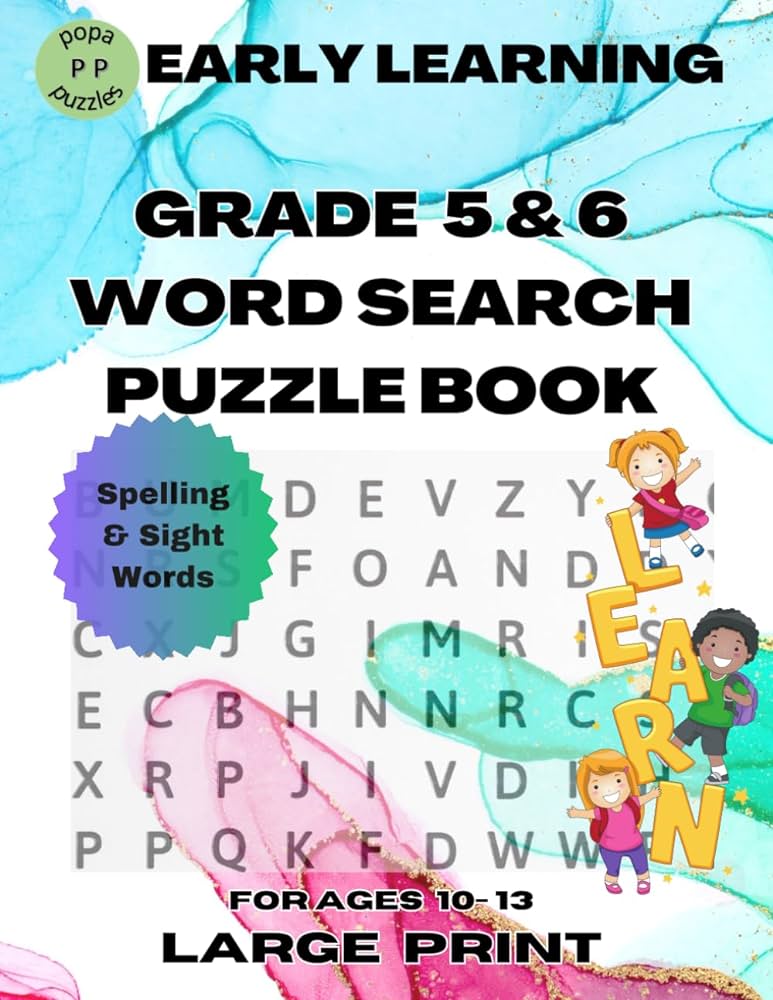 Word Search for kids - Grade 5 and 6 (Early learning kids word search ...