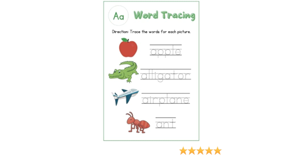 Colorful Word Tracing Worksheet: letter tracing, word tracing ... - Worksheets Library