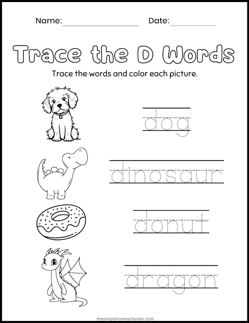 26 Wonderful Word Tracing Worksheets: Free & Easy Print - The ...