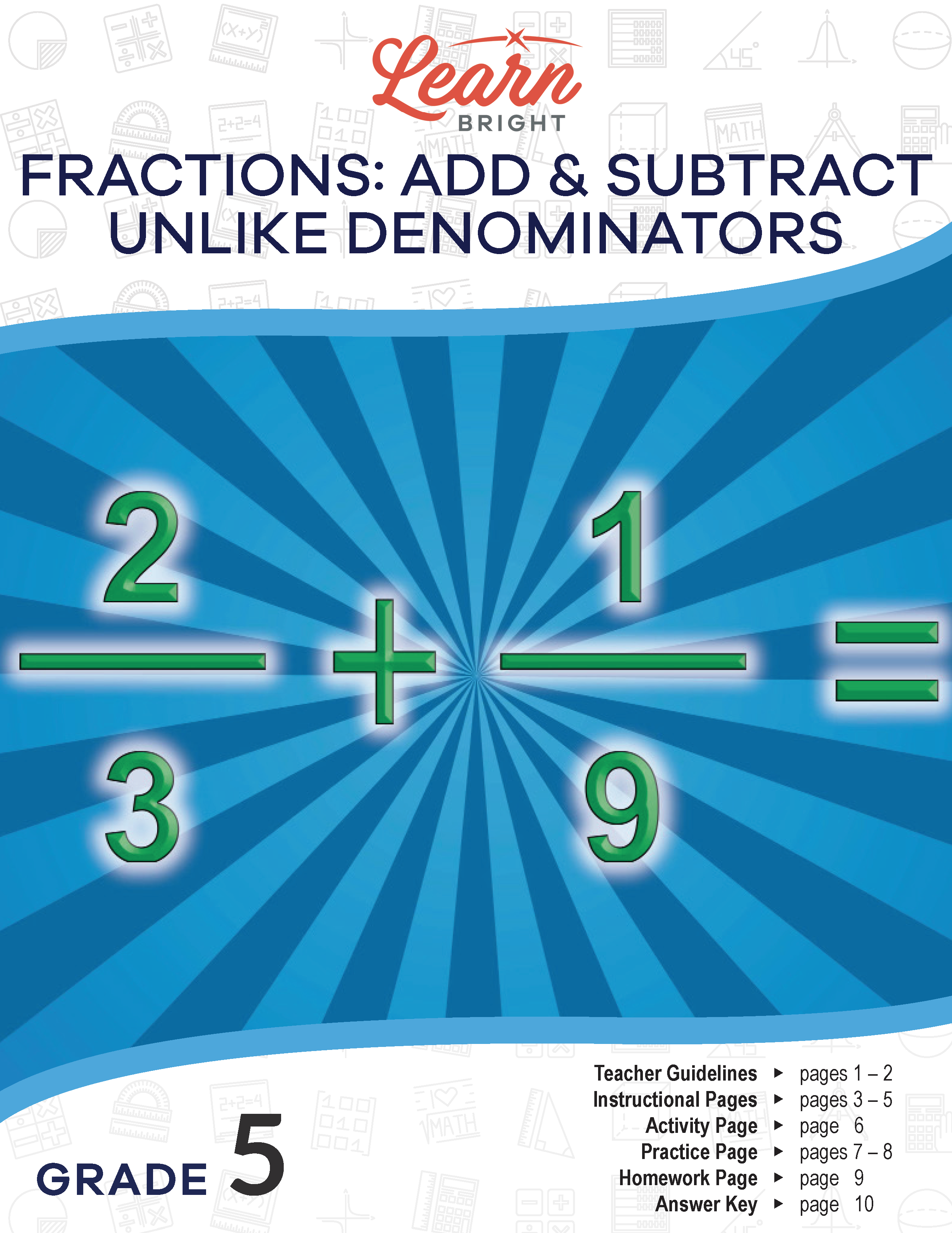Fractions Add And Subtract Unlike Denominators Worksheets Library