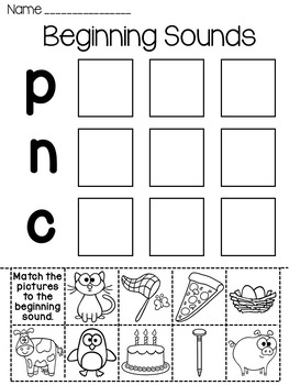 Initial Sound Sort i Cut & Glue Activity | Phonics - Worksheets Library