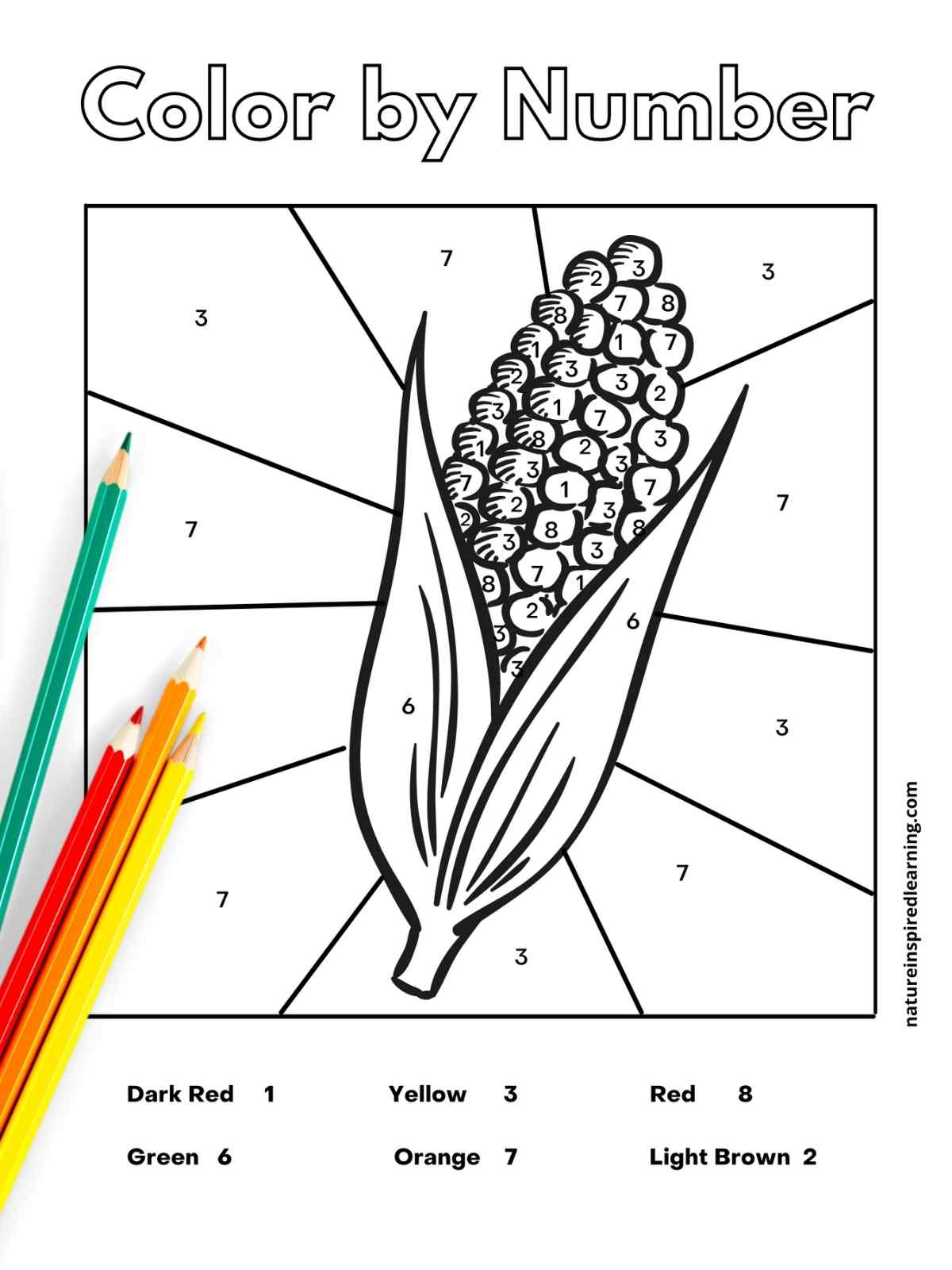 3 Digit Addition Fall Color By Number Corn Lucky Little Learners 3 Digit Addition Fall Color By Number Corn Lucky Little Learners