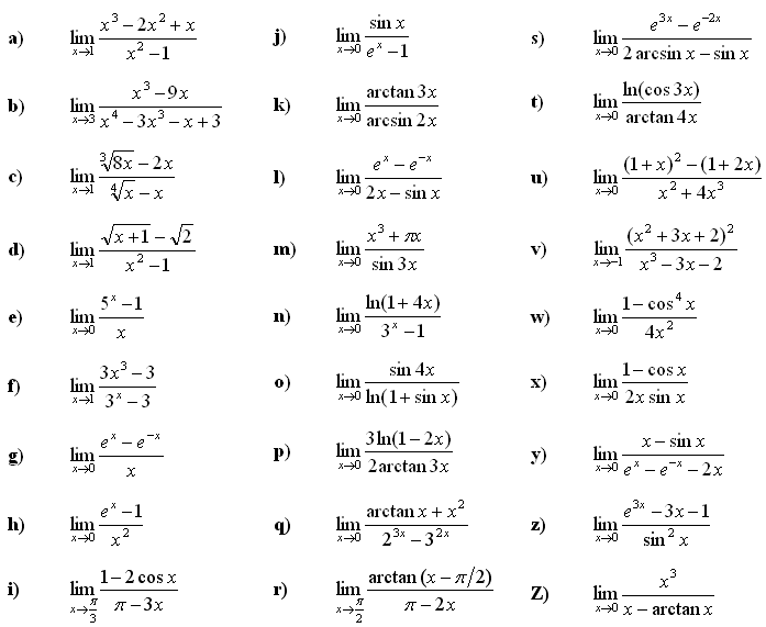 Math Exercises And Math Problems Limit Of A Function Worksheets Library