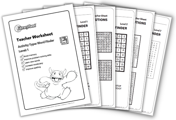 Teacher Kit | Word Finder Worksheets | LiteracyPlanet - Worksheets Library