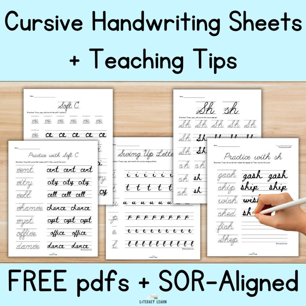 Cursive Handwriting Practice Sheets: Free pdfs (SOR-Aligned ... - Worksheets Library