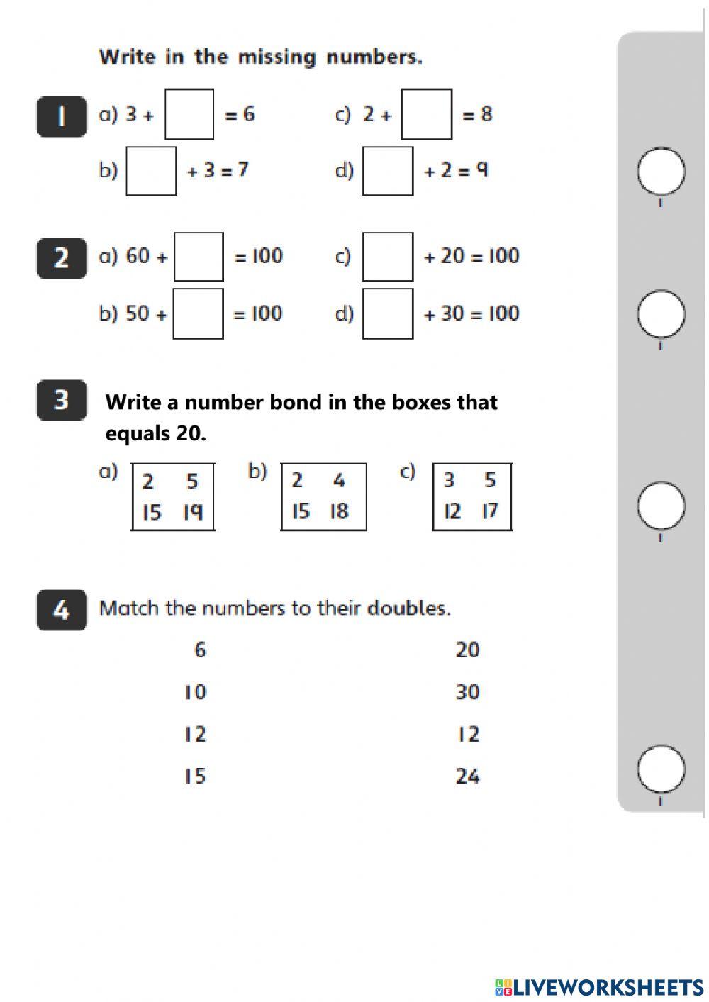 Grade 2 Online Maths Assessment Worksheet Live Worksheets Worksheets Library