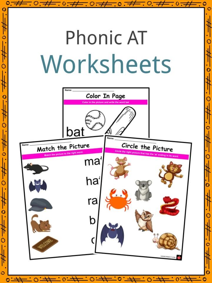 Phonics AT sounds Worksheets & Activities For Kids - Worksheets Library