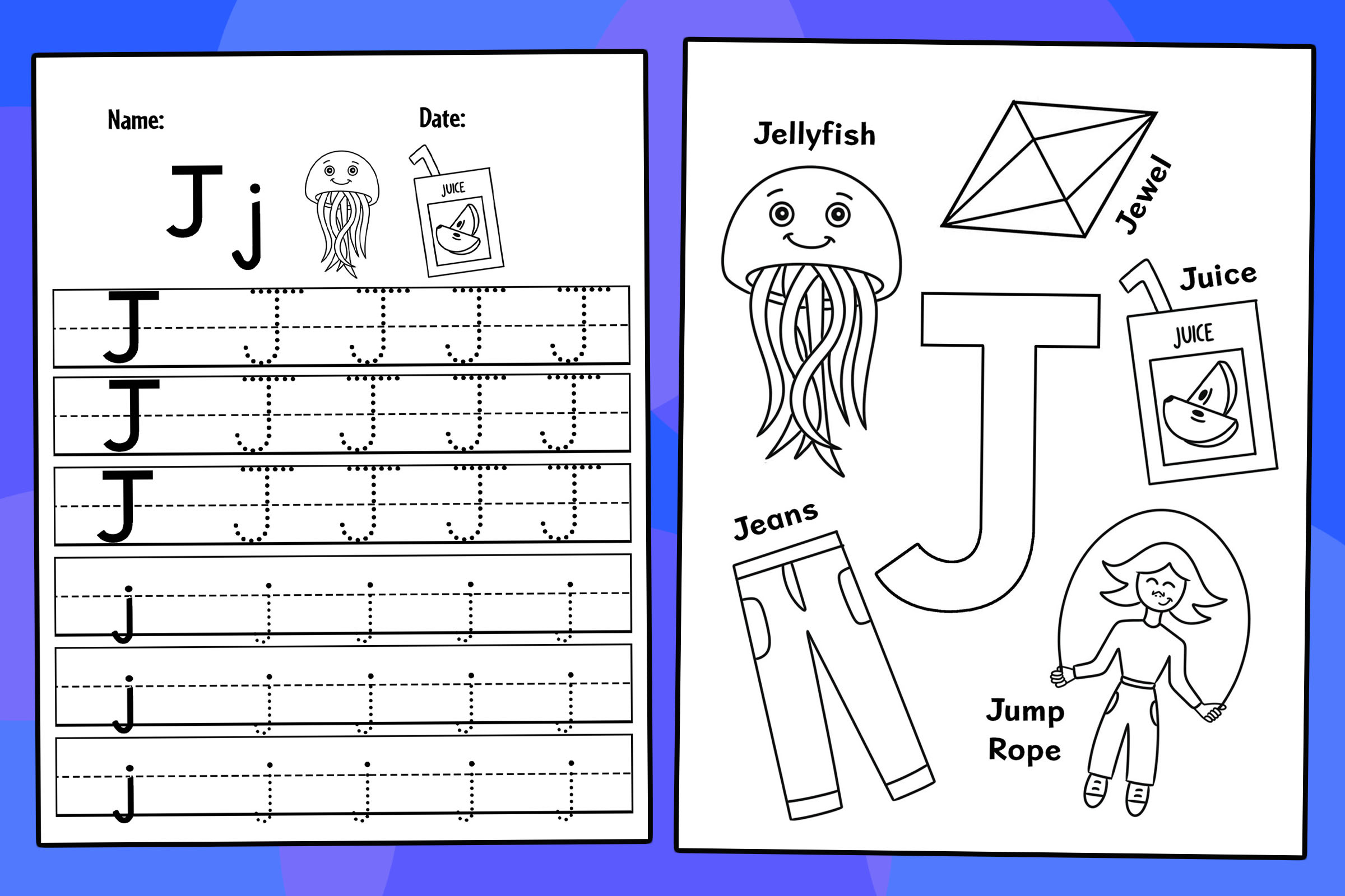 FREE Letter J Worksheets for Preschool! ⋆ The Hollydog Blog - Worksheets Library