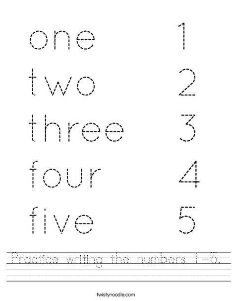 Free Printable Practice Writing Numbers Worksheet - kiddoworksheets ...