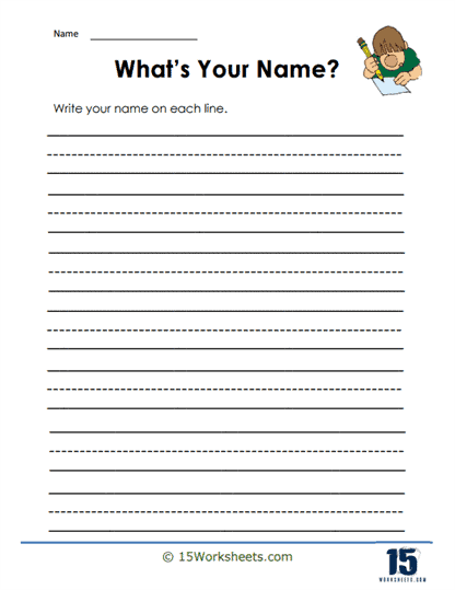 19 Free Printable Name Writing Practice Worksheets | Kids ... - Worksheets Library