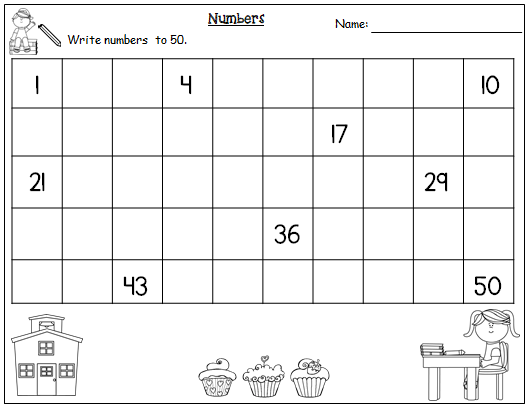 Printable Numbers 1 To 50 Worksheets - Worksheets Library