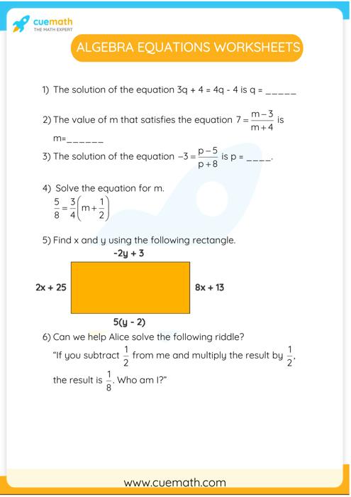 Standard Form Of Linear Equations One And Two Variables Worksheets Library