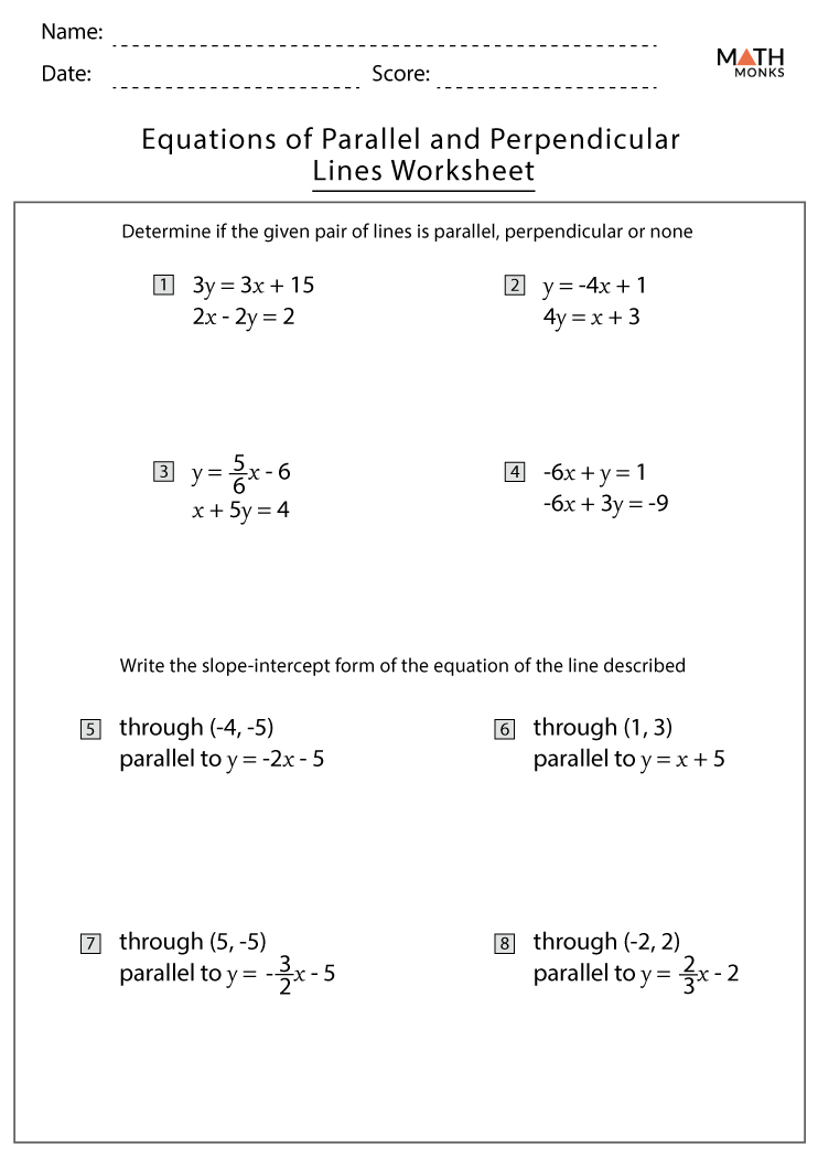 Writing Equations Of Lines Worksheets With Answer Key Worksheets Library