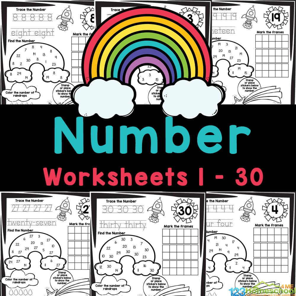 Counting to 30 - Kindergarten Counting Worksheets | A Wellspring - Worksheets Library