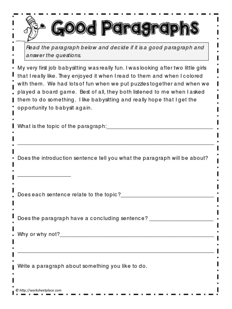Paragraph Writing Worksheet 2 PDF Worksheets Library Paragraph Writing Worksheet 2 PDF Worksheets Library
