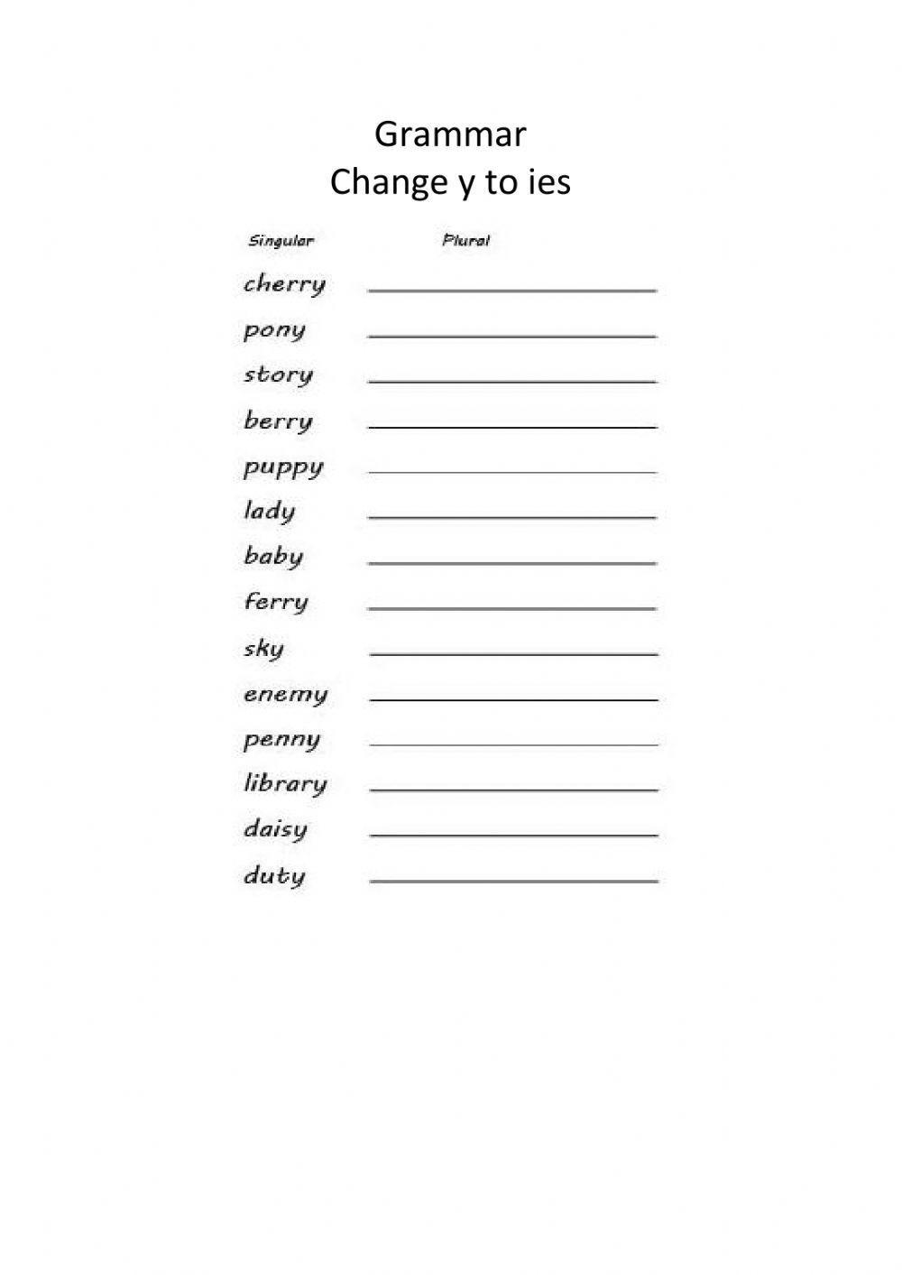 Plural Nouns End In Y Interactive Worksheet Edform Worksheets Library Plural Nouns End In Y Interactive Worksheet Edform Worksheets Library