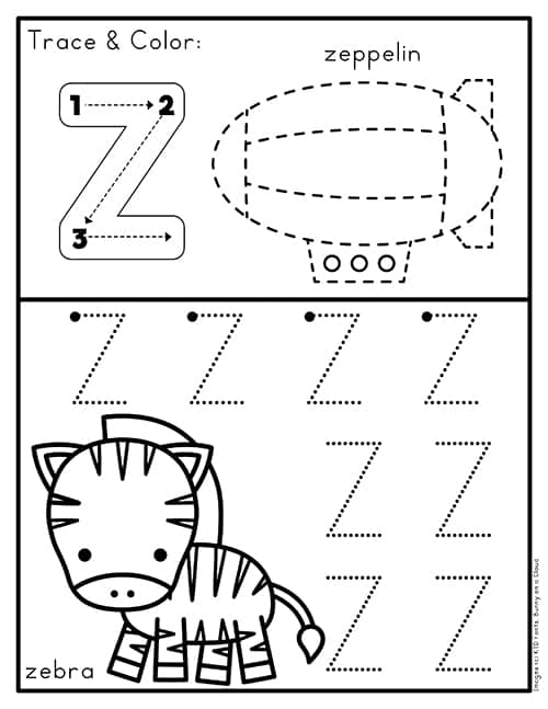 Letter Z Preschool Printables - Preschool Mom - Worksheets Library